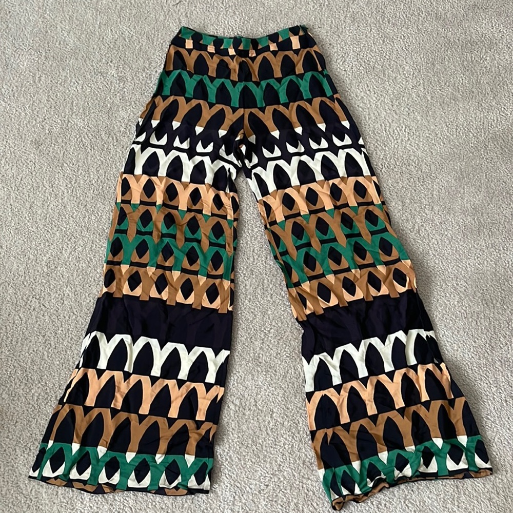 Zara Wide Legged Lenin Pants - Gem